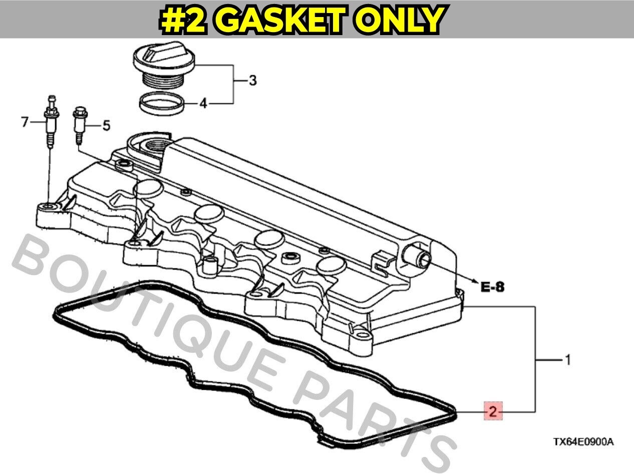 OEM Genuine for Honda Valve Cover Gasket Head Cover 12341-RNA-A01 ...