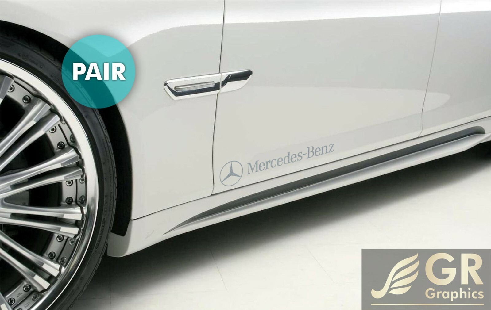 2X Mercedes-Benz Logo Decal Sticker 11" Sport Racing Stripes Emblem | eBay