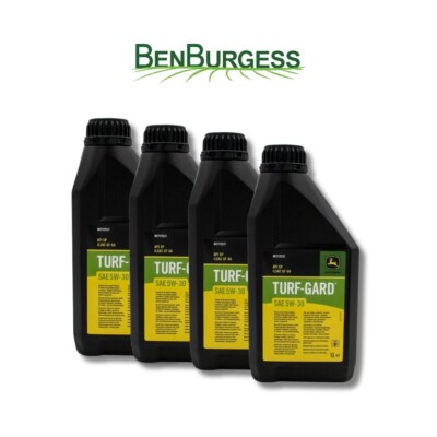 4 X 1L John Deere Turf Gard Oil SAE 5W-30 For 4 Stroke Petrol Mower ...