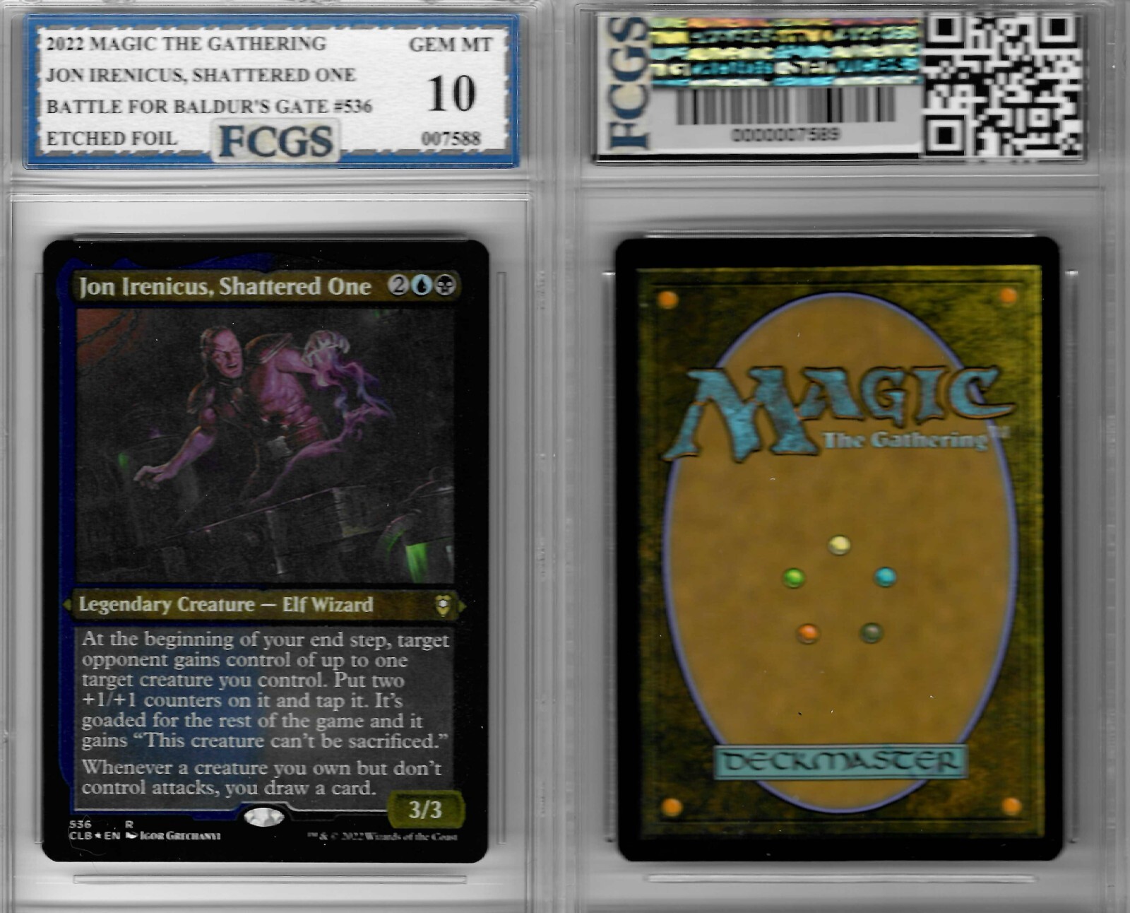 2022 MTG Jon Irenicus, Shattered One Etched Foil #536 Graded FCGS 10 ...