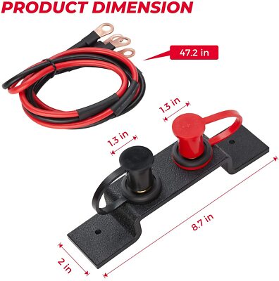 UTV ATV Battery Accessory Universal Battery Relocation & Jump Post Kit ...