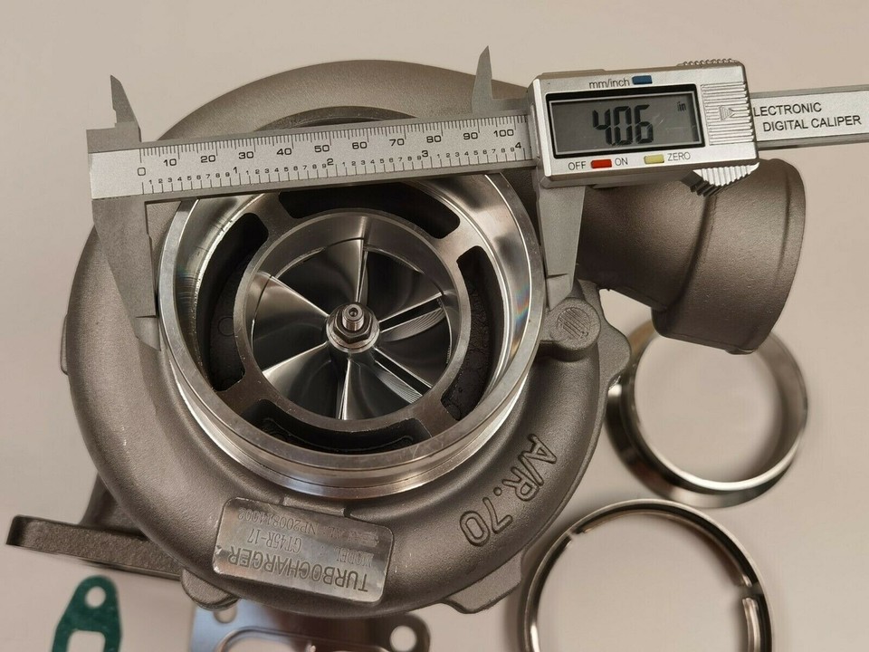 GT45R-10 Upgrade Billet a/r .70 a/r 1.00 T4 Twin Scroll 500-600HP Water ...