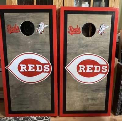 Cincinnati Reds border board Cornhole set and Free Bags for jennisb | eBay