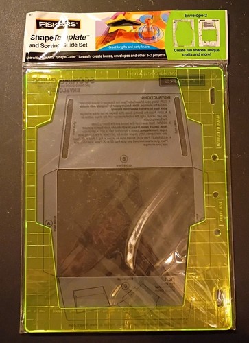 FISKARS Shape Template &Scoring Guide Set Envelope-2 Template Scrapbook ...