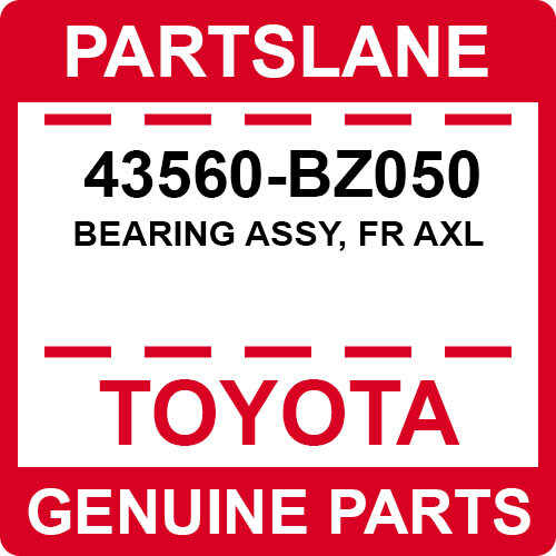 43560-BZ050 Toyota OEM Genuine BEARING ASSY, FR AXL | eBay