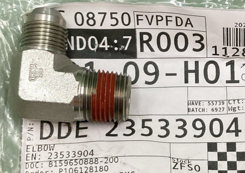 NEW GENUINE DETROIT DIESEL DDE 23533904 Elbow 90° 3/4''-16 x 1/2''-14 ...