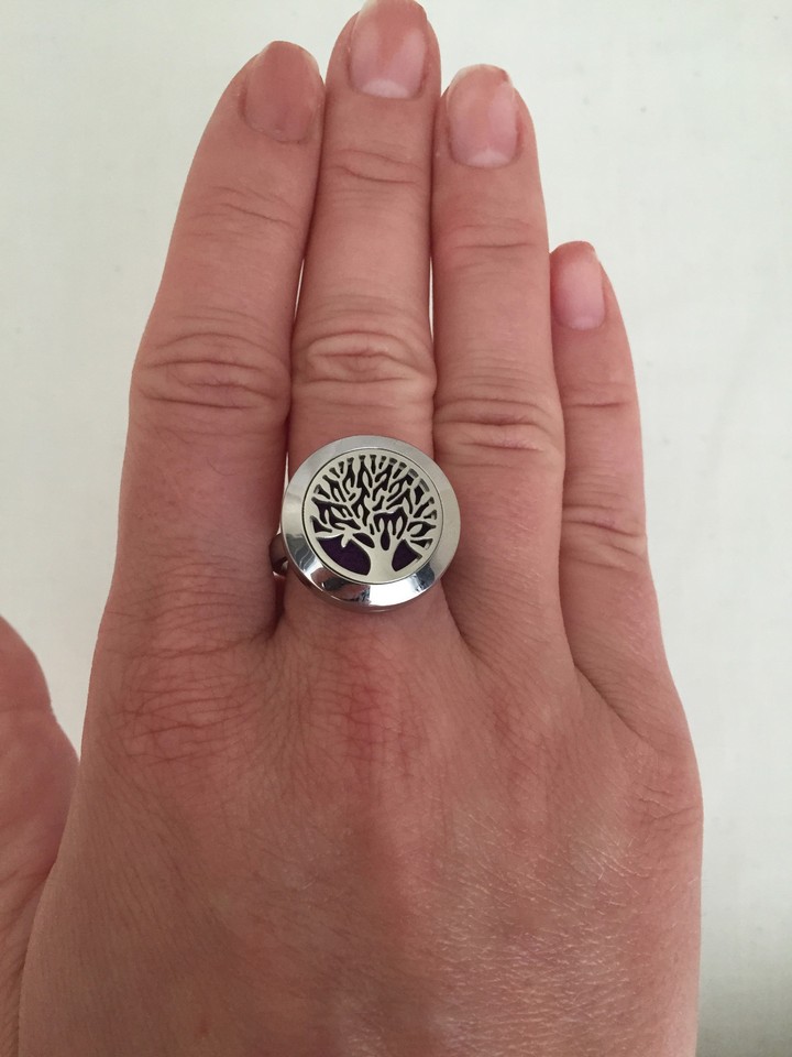 STAINLESS FAMILY TREE OF LIFE ESSENTIAL OIL DIFFUSER RING AROMATHERAPY ...