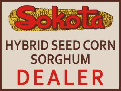 SOKOTA Hybrid Seed Corn, Sorghum Dealer New Metal Sign: 12x16" Ships ...
