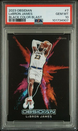 LEBRON JAMES 2023-24 Panini Obsidian Black Color Blast SSP Case Hit #7 ...