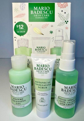 Mario Badescu Hit Refresh Kit New Facial Scrub Cleansing Gel Scrub *NEW ...