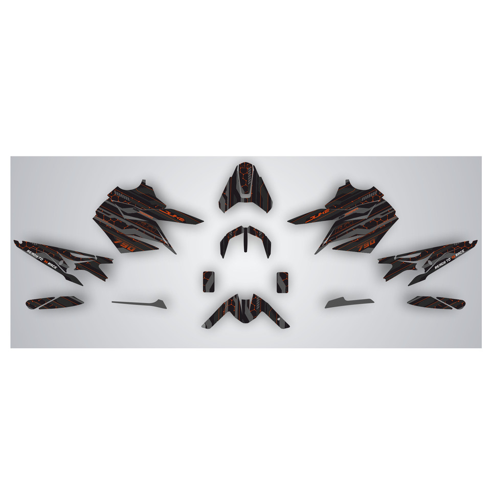 Black & Orange graphics KTM Duke Graphic Kit from 790 890 DUKE 2018 ...