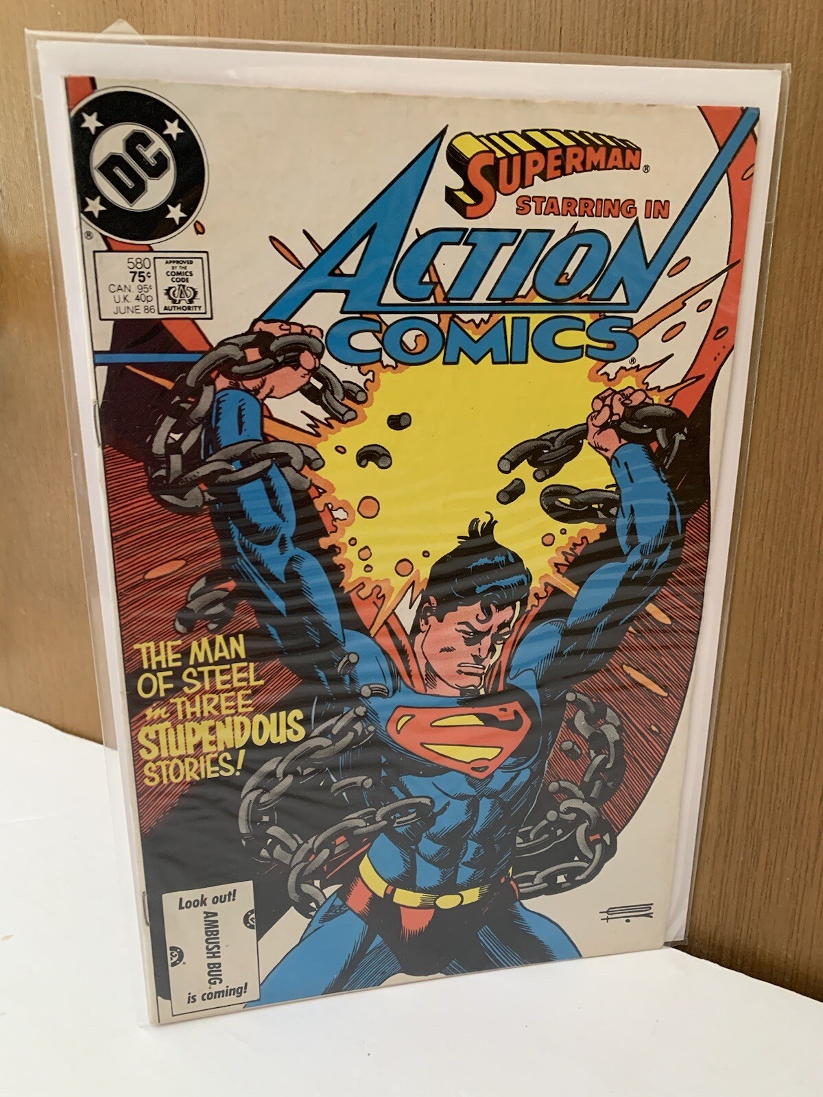Action Comics 580 🔥1986 Superman🔥MAN OF STEEL🔥Copper Age🔥DC Comics🔥VF ...