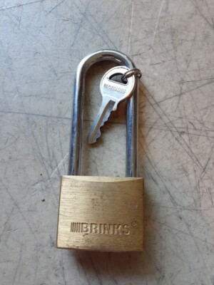 Brink's Long Shackle Key Padlock Hardened steel Shackle | eBay