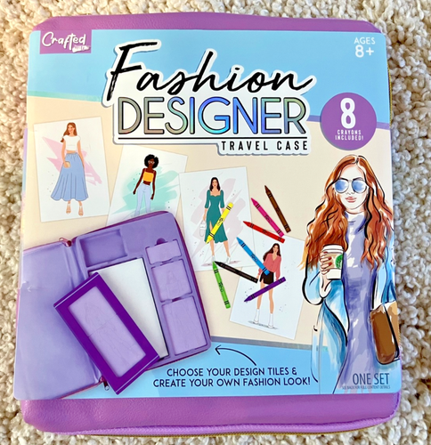 Fashion Plates Designer Clothing Kids Drawing Travel Kit Rub Transfer ...