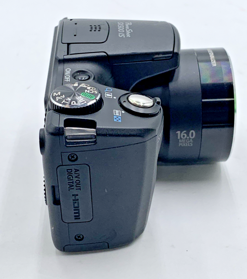 Canon PowerShot SX500 IS PC1818 16MP 30x Optical Zoom Digital Cam Black ...