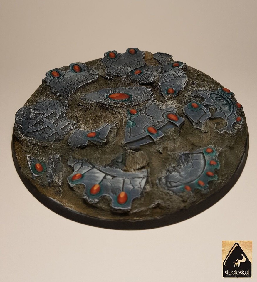 100mm Round RESIN BASE TERRAIN SCENERY ELDAR RUINS | eBay