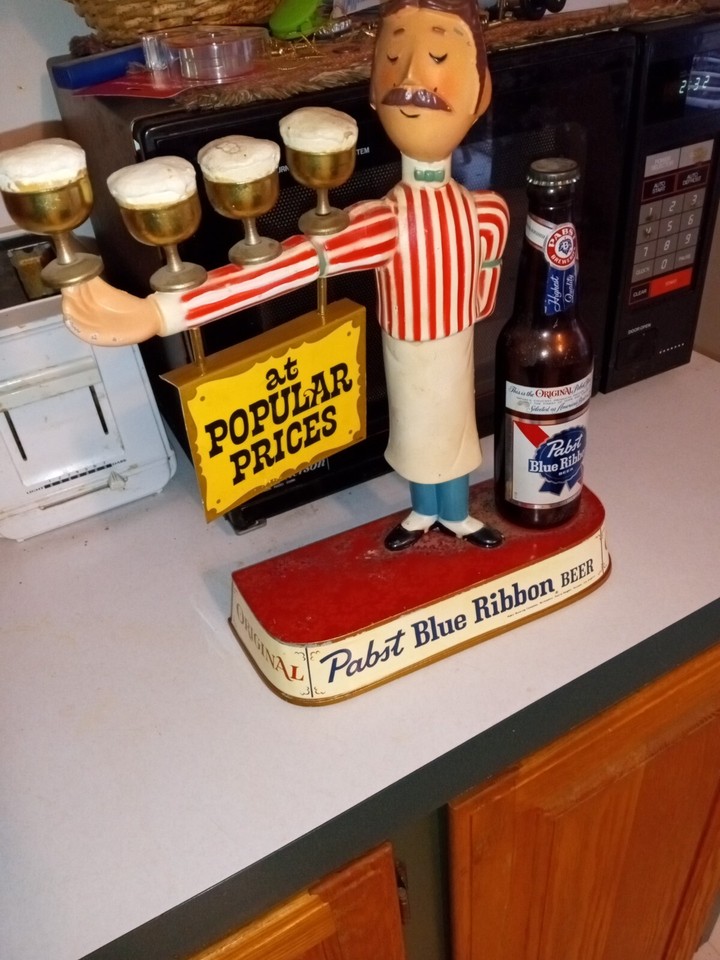 Pabst Blue Ribbon Waiter REPRODUCTION Decal !!! New .. | eBay