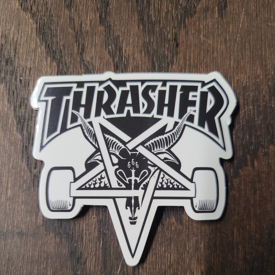 Glossy Thrasher Humor Skateboard Laptop Guitar Phone Sticker Mat73 | eBay