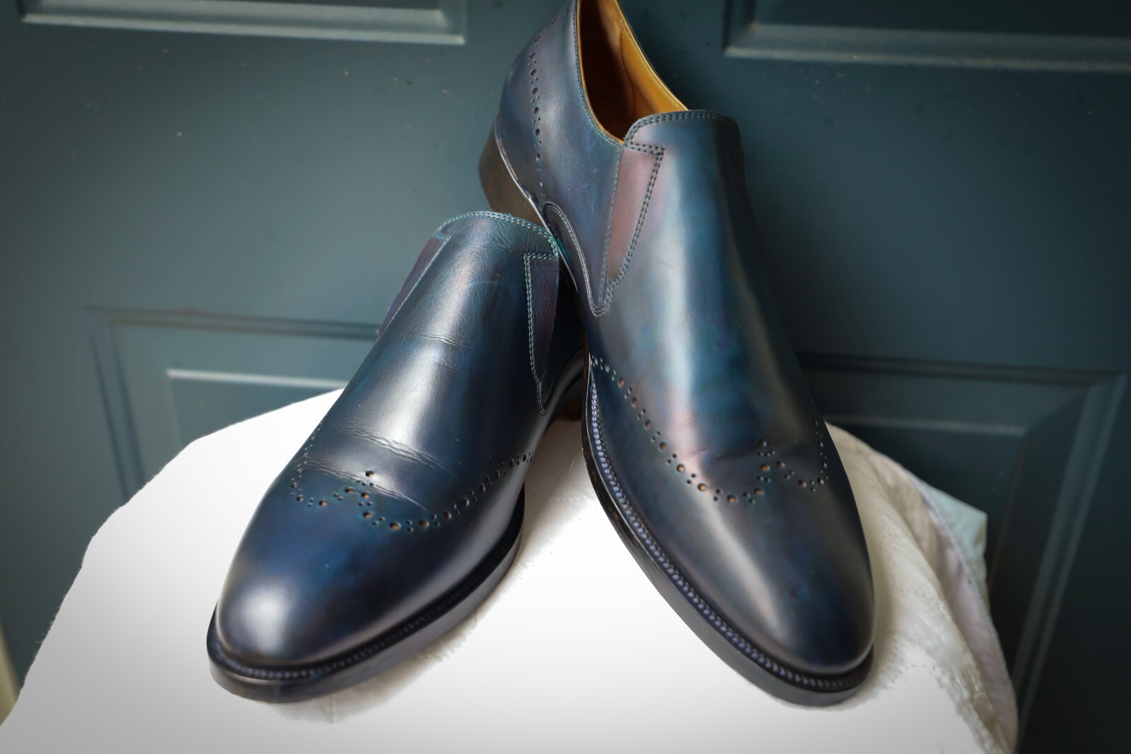 Allen Edmonds 11.5 D US Lucca Blue Mens Slip-on Dress Shoes | eBay