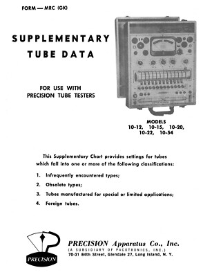 Tube Testers - 10-12 Tube Tester