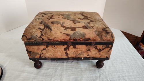 Vintage" The Strand Stool" Footstool, Sewing Box, Floral Design 13.5 ...