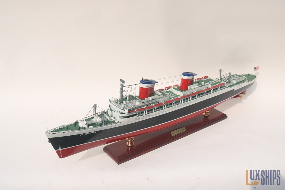 Handcrafted SS United States Ship Model 91cm – Nautical Collectible ...