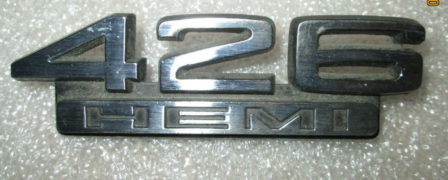 426 HEMI EMBLEM BADGE FLAG 1966 - 1967 DODGE CHARGER CORONET RT ...
