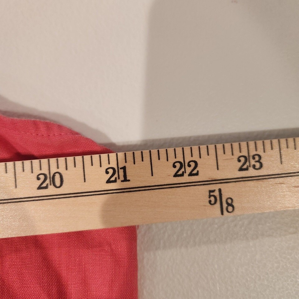 Grace Elements Coral Pink 100% Linen Ruffle Cap Sleeve Blouse Size 14 ...