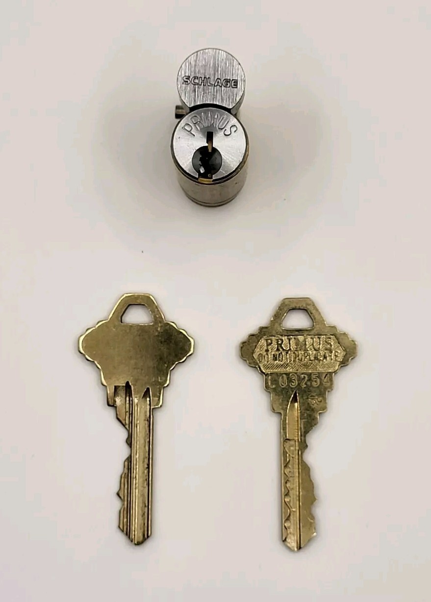 Schlage Primus High Security LFIC Cylinder Lock, With 2) Working Keys ...