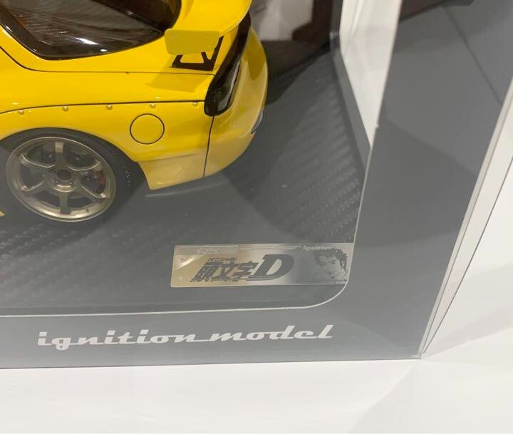 Ignition Model IG2868 1/18 INITIAL D Mazda RX-7 FD3S Yellow Mini Car ...