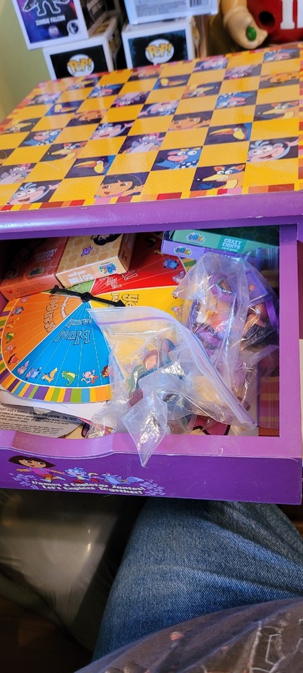 Vintage Dora The Explorer Wooden Checkers & Game Chest Dora Swiper ...