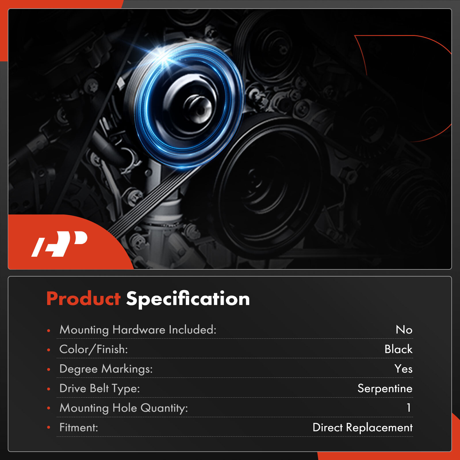 Engine Harmonic Balancer for Hyundai Genesis Coupe 2010 2011 2012 2013 ...