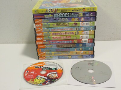 SPONGEBOB SQUAREPANTS 14 DVD LOT MOVIE FRIEND FOE SPONGICUS TIDE SEEK ...