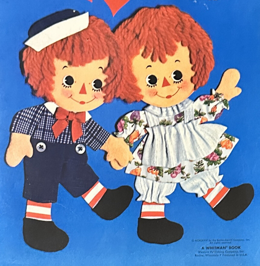 Vtg Raggedy Ann & Andy Paper Dolls A Whitman Book UNCUT | eBay