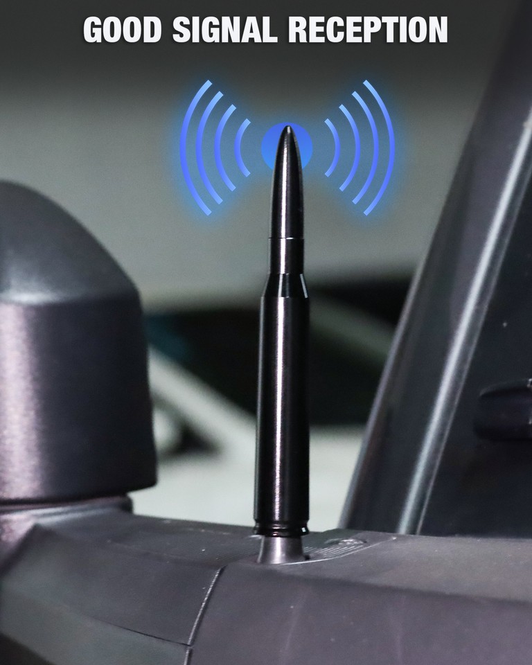 BULLET ANTENNA 50 CAL CALIBER for CHEVY GMC TRUCK SUV SILVERADO SIERRA ...