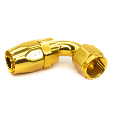 GOLD -10AN / 10AN Fitting Dash Ten 90 degree swivel (Gold AN Fitting ...