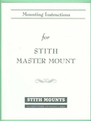 Stith Model Master Mount Owners Manual Reproduction | eBay