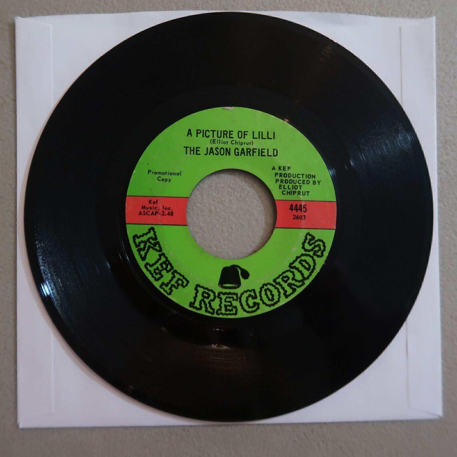 JASON GARFIELD "A PICTURE OF LILLI" "WHERE DID I LOSE MY W" VINYL 45 ...
