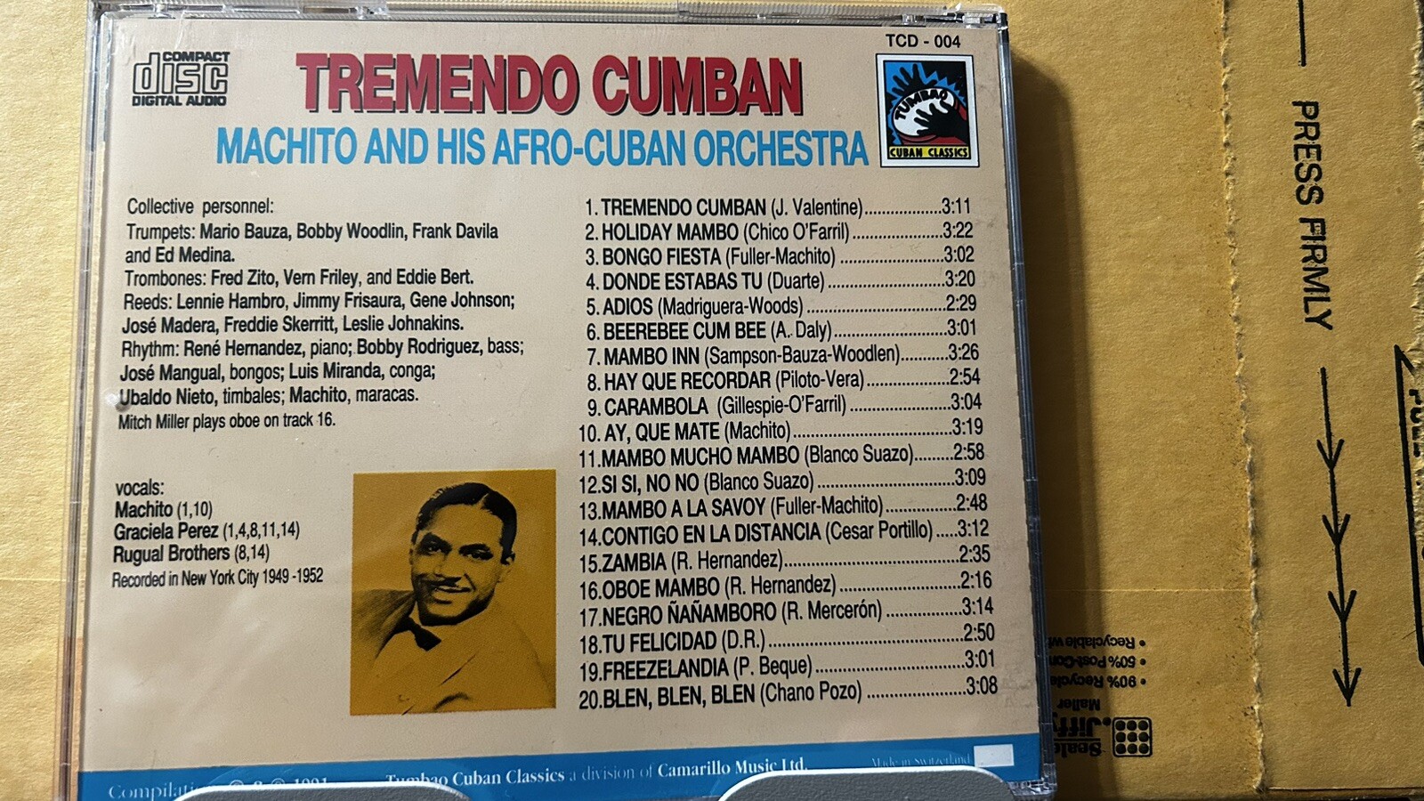 RARE Salsa CD Machito & His Afro Cuban Orchestra Tremendo Cumban Tumbao ...