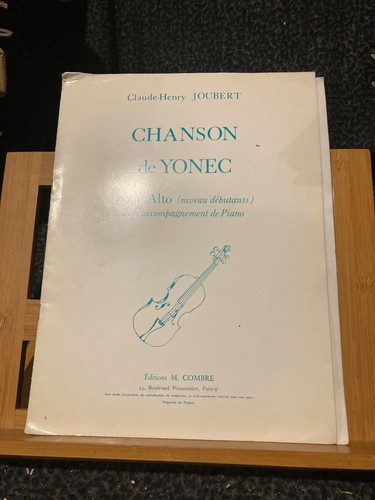 Claude-Henry Joubert Chanson de Yonec partition alto piano éditions ...