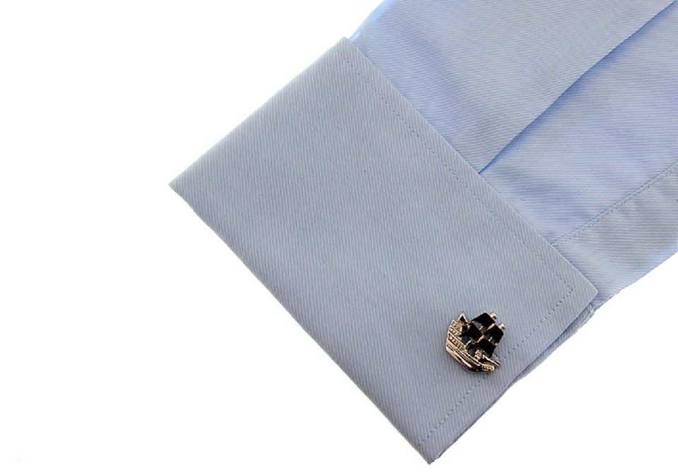 Boat Sailing Ship Sailboat Pair Cufflinks Presentation Gift Box Polish ...