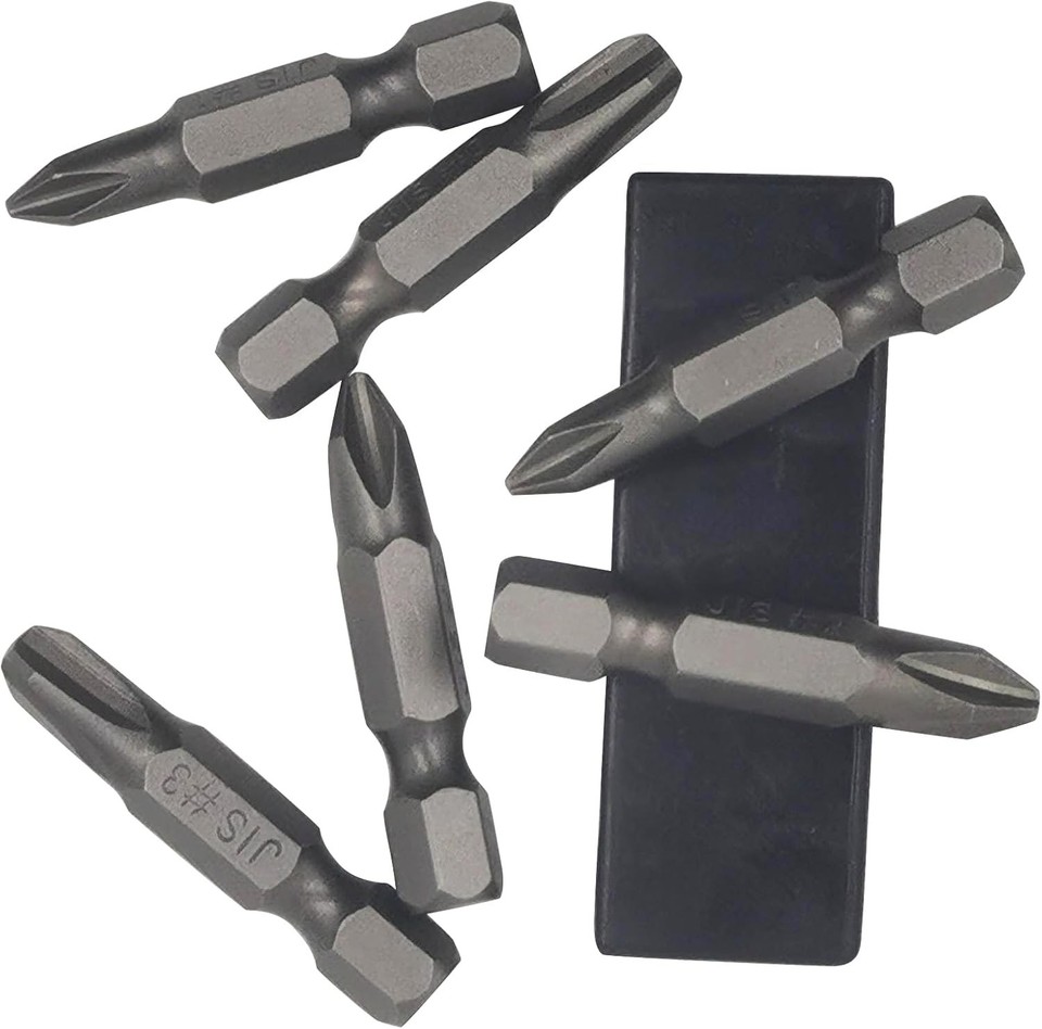 6Pcs 35mm JIS Screwdriver Bit Set with Magnetic Tip, #1x2 #2x2 #3x2 ...