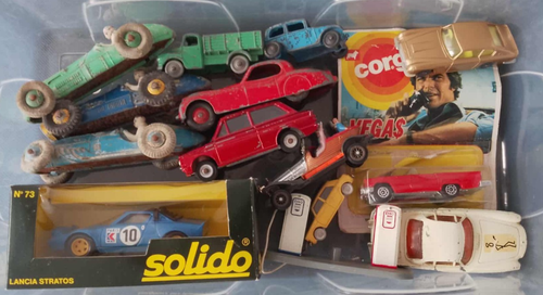ORIGINAL VINTAGE DIECAST JOB LOT RACING CARS FILM & TV etc DINKY CORGI ...