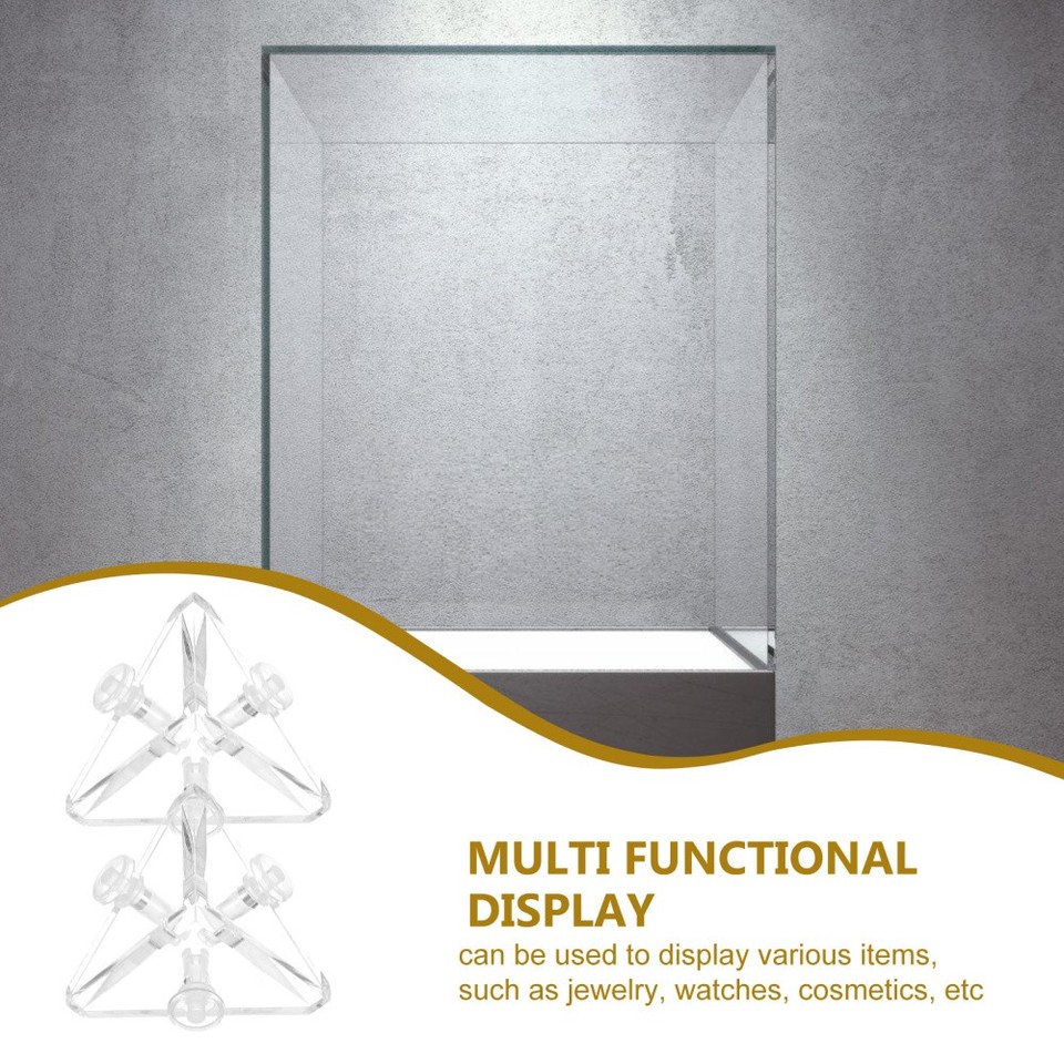 12pcs Transparent Acrylic Triangle Connectors With Rivets Glass Panel ...