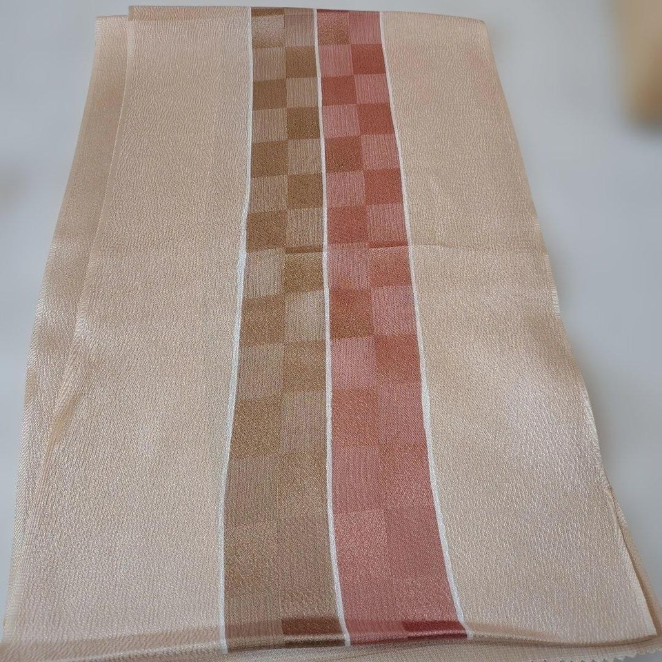 Pure silk obiage & obijime set, stylish kimono accessories, used | eBay