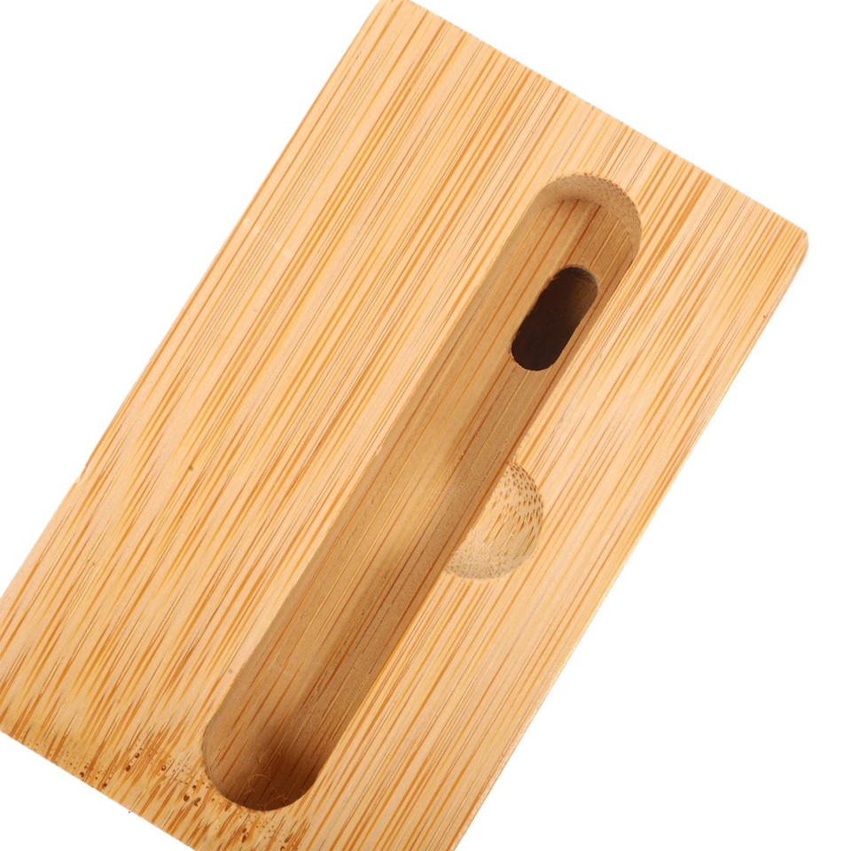 Bamboo Phone Holder for Desk Mobile Desktop Stand Solid Wood Office | eBay