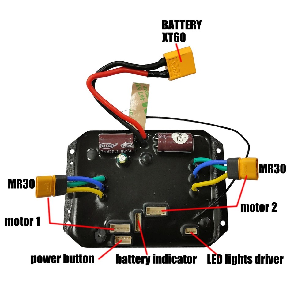 ESC Remote Kit for DIY Electric Skateboard,10S 36V Dual Motor Electric ...