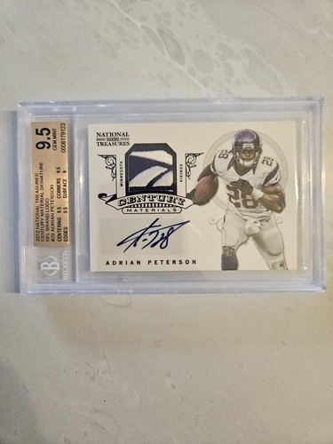 2012 National Treasures Adrian Peterson Patch Auto 1/1 Century ...