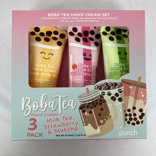 Punch Boba Tea Hand Cream 3 Pack Milk Tea Strawberry Matcha for sale ...
