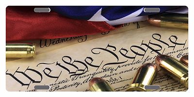 2ND AMENDMENT Custom License Plate PATRIOTIC Emblem BULLET Version | eBay